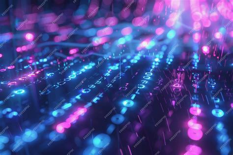 Premium Photo Digital Data Stream Background With Binary Code The