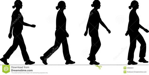 Silhouette Of Woman Walking At Getdrawings Free Download