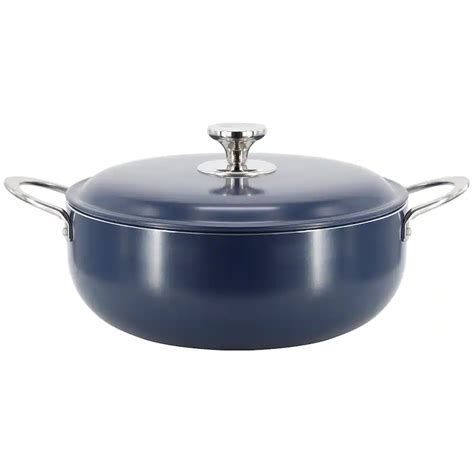 Oster Cartagena 7 4 Quart Nonstick Aluminum Caldero With Lid Dark Blue
