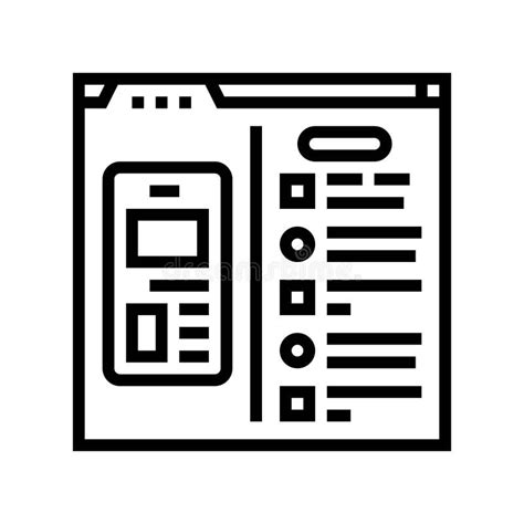 Usability Testing Ux Ui Design Line Icon Vector Illustration Stock