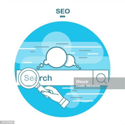 플랫 디자인 벡터 일러스트 아이콘 분석 검색 정보 및 웹사이트 Seo 최적화 의 집합 0명에 대한 스톡 벡터 아트 및 기타