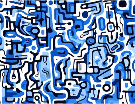 Premium Vector Blue And White Abstract Seamless Tiled Pattern