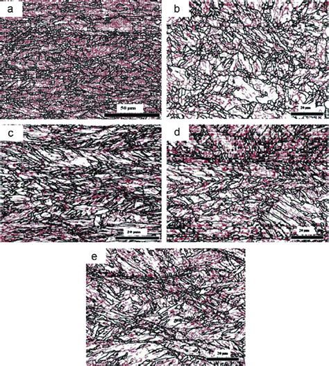 The Ebsd Image Quality Maps Showing The Different Misorientation Download Scientific Diagram