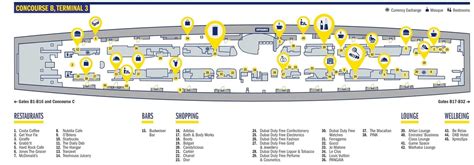 Dubai Terminal 3 Map Concourse A B And C