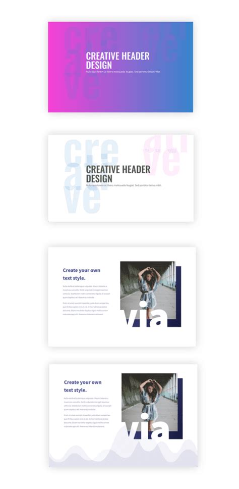 how to use text as an abstract design element in divi