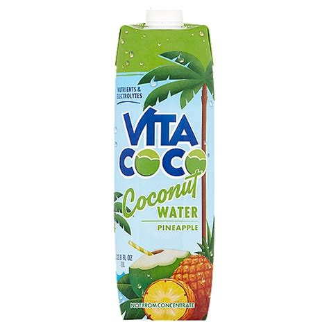 Vita Coco Pineapple Coconut Water 33 8 Fl Oz Shoprite
