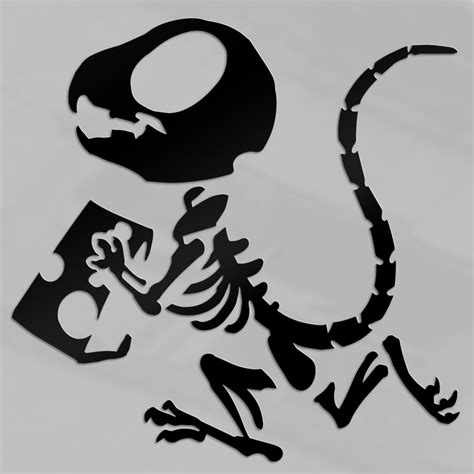 Rodent Skeleton Decal Witty Critters