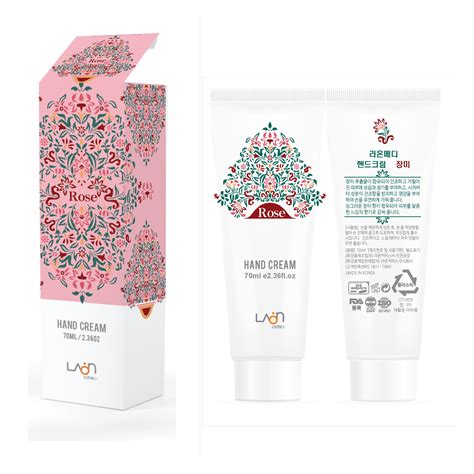 핸드크림 튜브와 단상자 디자인 패키지 포트폴리오 크몽