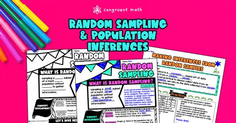 Random Sampling And Population Inferences Congruent Math