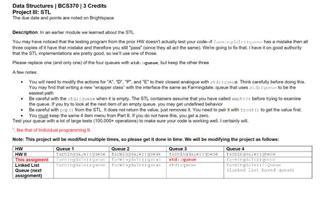 Data Structures Bcs370 3 Credits Project Iii Stl