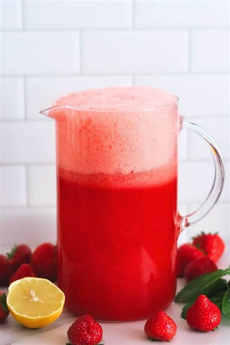 Refreshing Strawberry Lemonade Mocktail Recipe Youll Love Hugs On A