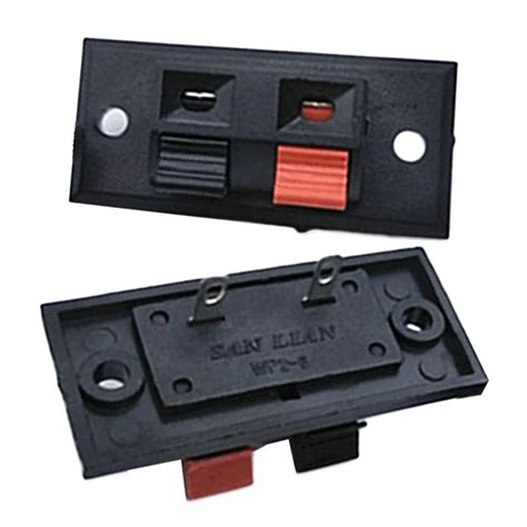 High Quality 5 Pcs 2 Positions Connector Terminal Push In Jack Spring Load Audio Speaker