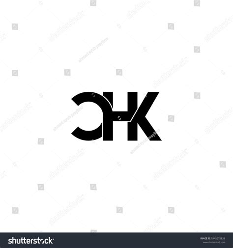 Chk Letter Original Monogram Logo Design Stock Vector Royalty Free