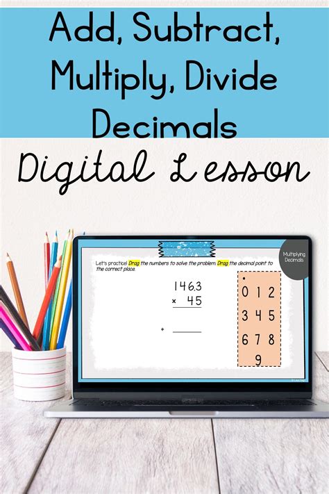 Add Subtract Multiply Divide Decimals Digital Lesson For Google NS Activity Decimals