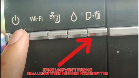 Epson L805 Printer Wont Turn On Fixed When Pressing Power Button There Is Small Light In