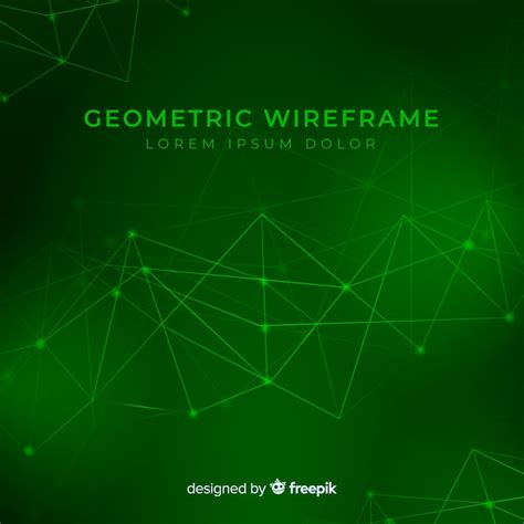 기하학적 와이어 프레임 배경 무료 벡터