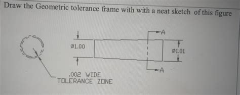 Solved Draw The Geometric Tolerance Frame With With A Neat