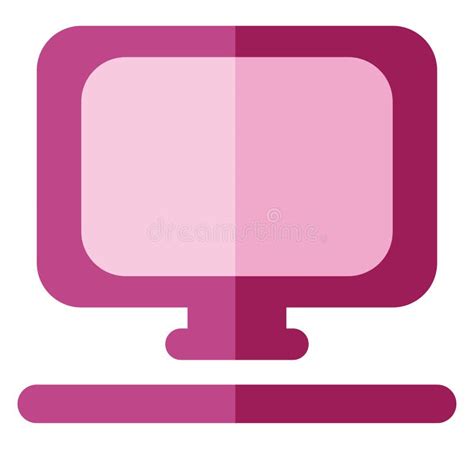 Pink Computer Desk Icon Stock Vector Illustration Of Business 261078139
