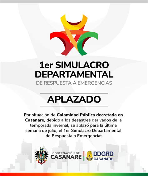 Gestión Del Riesgo Por Calamidad Pública Se Aplazó Simulacro En Casanare