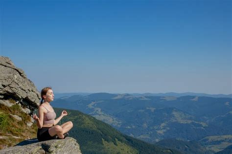 Premium Photo Woman Balanced Practicing Meditation And Zen Energy