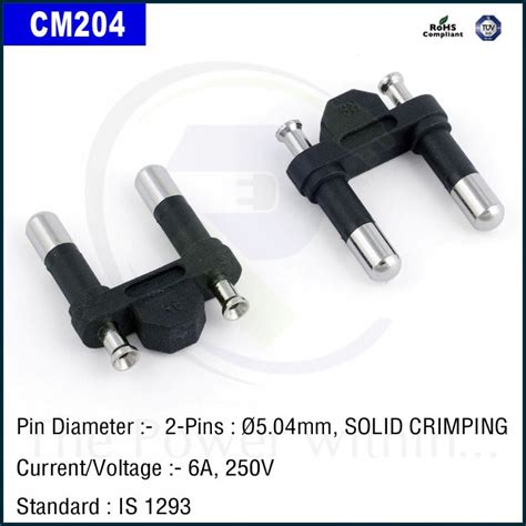 2 5 Amp Moulded Plug Inserts Brass Plug Inserts Plug Inserts Moulded Plug Inserts Two Pin