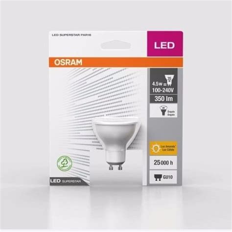 Lámpara Led Dicroica w v Gu Osram Calida Iluminacion LUMI