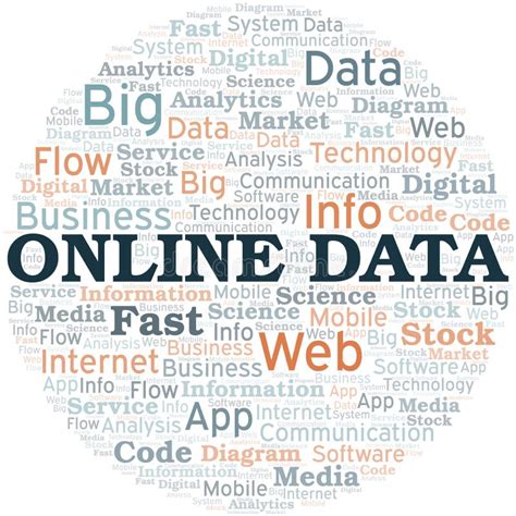 Big Data Vector Word Cloud Made With Text Only Stock Vector