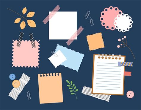 Elementos De Scrapbook Coleção De Vetores De Objetos De Design Para Elaboração De Materiais De