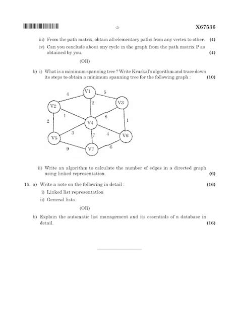 Anna University CS Data Structures For Computer Science And Engineering November December