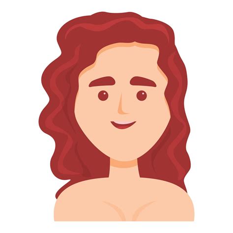 Brown Haired Woman Icon Cartoon Style 14352030 Vector Art At Vecteezy