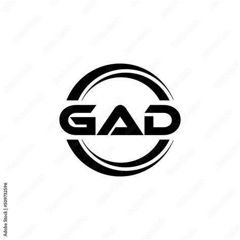 Gad Letter Logo Design With White Background In Illustrator Vector