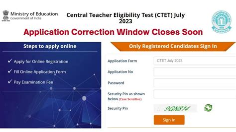 CTET Application Correction Window Closing Today Ctet Nic In Get Direct Link Here