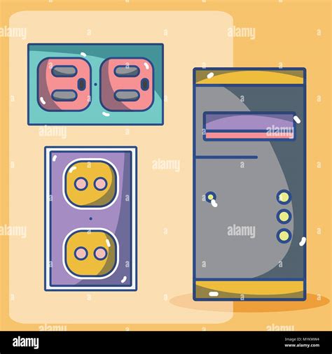 Computer Electric Socket Stock Vector Image Art Alamy