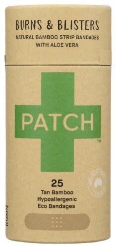 Patch™ Burns And Blisters Aloe Vera Bamboo Strip Bandages 25 Ct Qfc