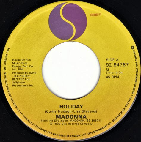 Madonna Holiday Vinyl Discogs