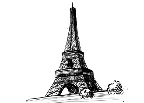 Torre Eiffel Negro Resort PNG Dibujos Torre Eiffel En Blanco Y Negro