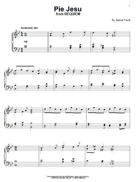 Pie Jesu Sheet Music Direct