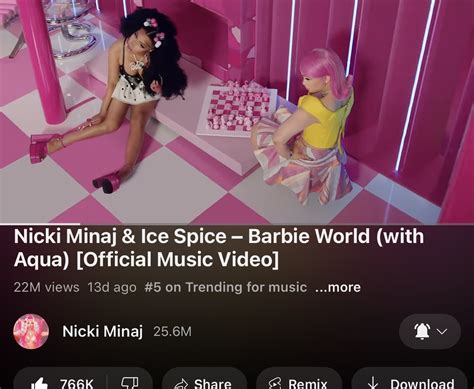 Barbie Charts On Twitter Nickiminaj And Icespicee Barbieworld W