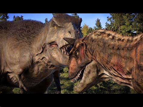 Carnotaurus Gegen T Rex Jurassic World Nieuwe Stof Voor Nachtmerries