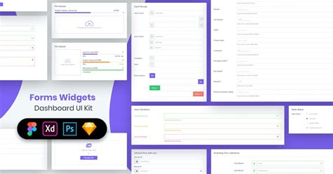 Forms Widgets Dashboard Ui Kit Websites Ux And Ui Kits Ft Forms And Widgets Envato Elements