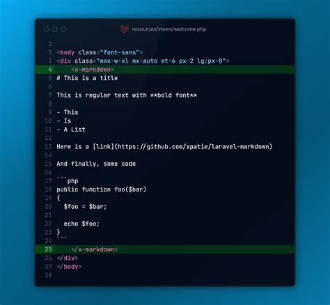 Laravel 中渲染 Markdown Curder Blog