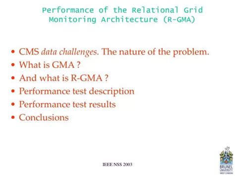 Ppt Performance Of The Relational Grid Monitoring Architecture R Gma