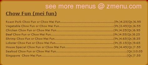Menu At Tai Yu Restaurant Mastic Beach