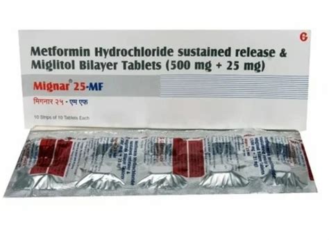 Metformin Hydrochloride Sustained Release And Miglitol Bilayer Tablets At