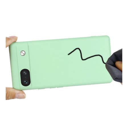 Olixar Soft Silicone Green Case With Lanyard For Google Pixel 7a