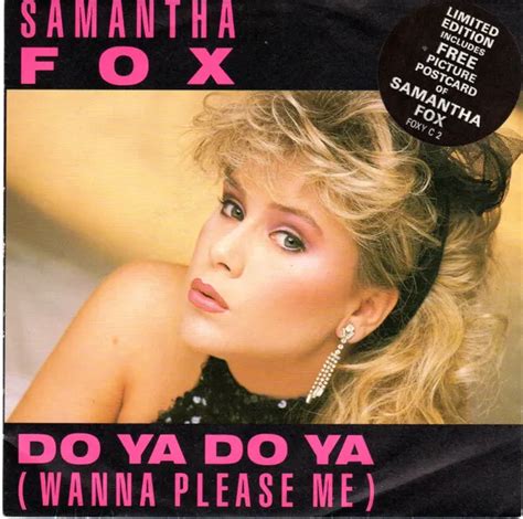 Samantha Fox Do Ya Do Ya Wanna Please Me Used Vinyl Record