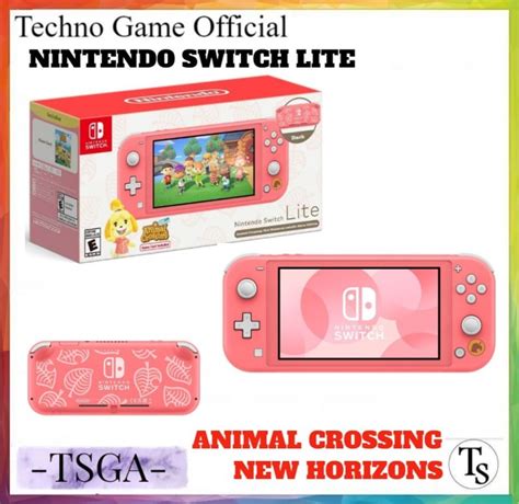Jual Console Nintendo Switch Lite Coral Animal Crossing New Horizons
