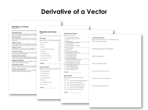 Derivative Of A Vector Teaching Resources