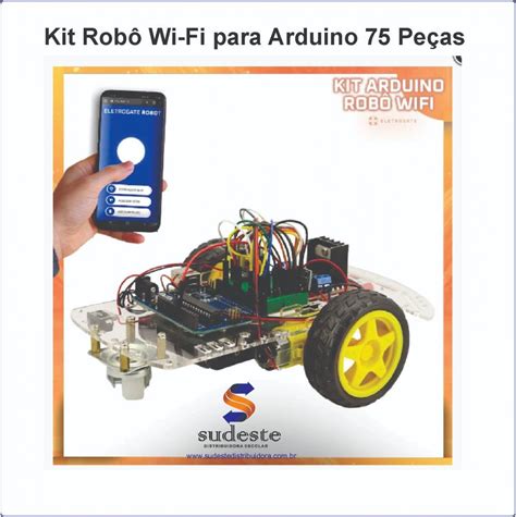 Kit Robô Wi Fi para Arduino 75 peças Sudeste Distribuidora