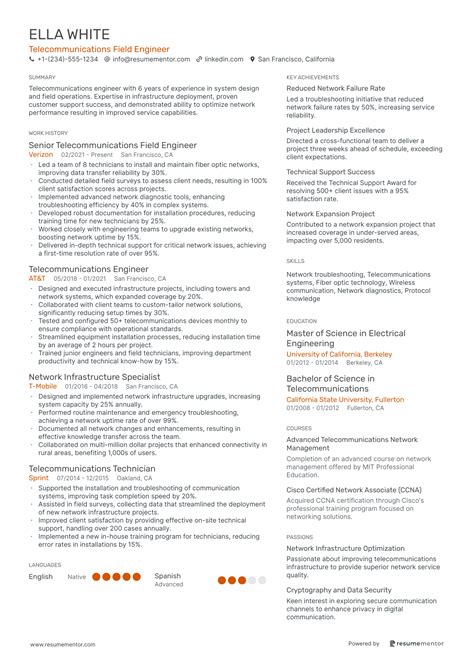 Field Engineer Resume Example Free To Edit Ats Friendly Pdf 2025
